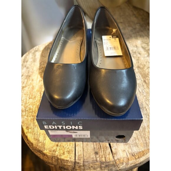 Basic Editions | Shoes | Basic Editions Womens Size 6w Black Flats Shoes New Box Renee | Poshmark